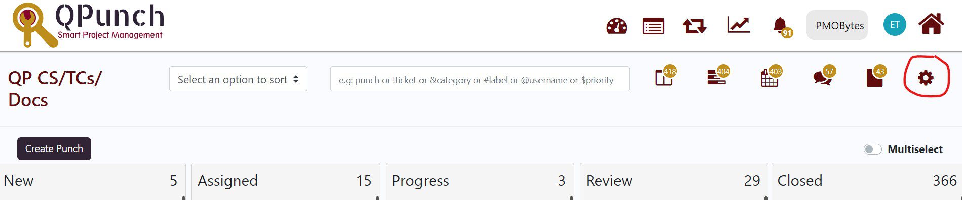 Work Log - QPunch Project Management Software